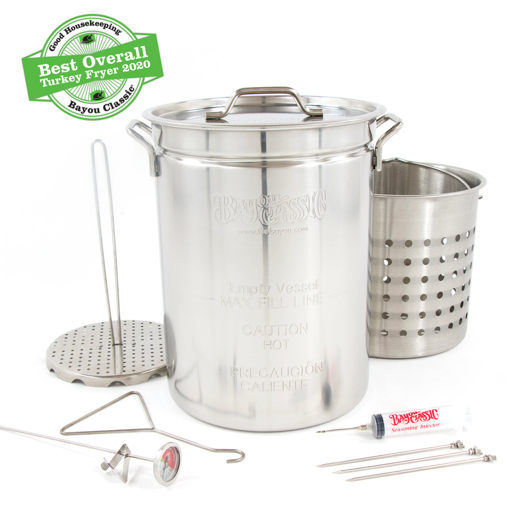 32-qt Stainless Turkey Fryer | Turkey Fryer Kit | Bayou Classic ...